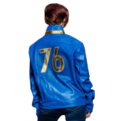 Fallout 76 Blue Leather Jacket