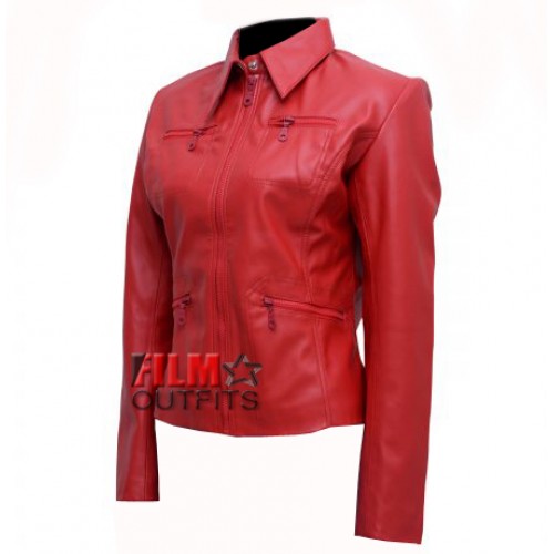 Once Upon a Time Emma Swan Red Leather Jacket